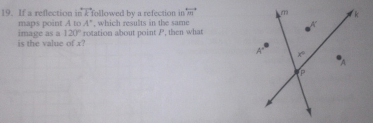 IF a reflection in followed by a refection in maps | Chegg.com