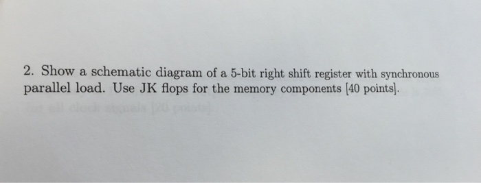 Solved Show a schematic diagram of a 5-bit right shift | Chegg.com