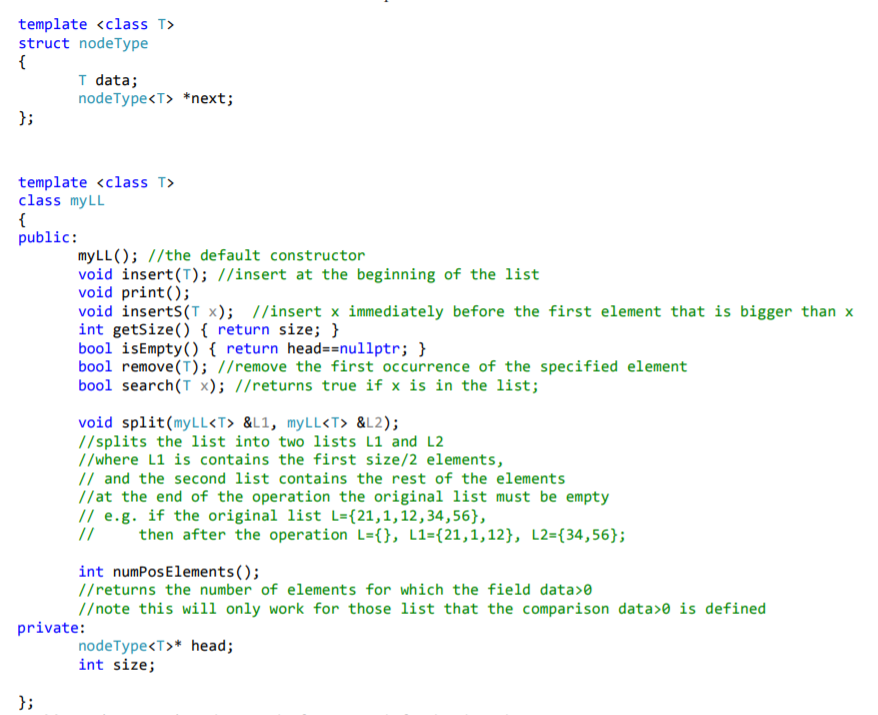 Problems: Write a piece of code that given an STL | Chegg.com