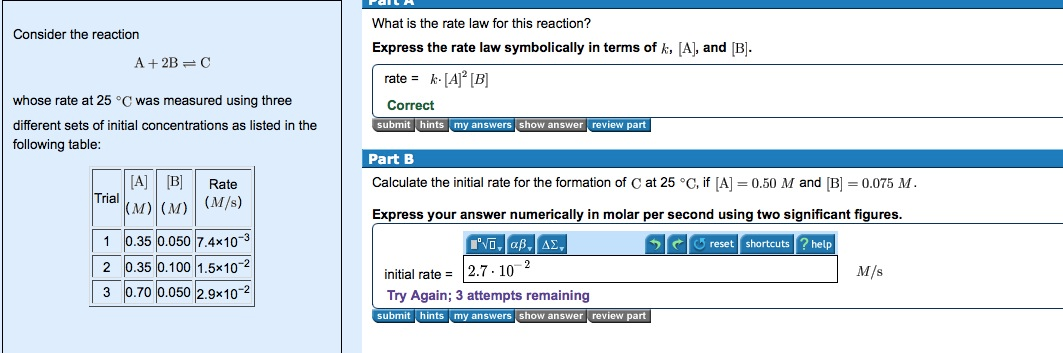 Solved Consider the reaction whose rate at 25 degree C was | Chegg.com