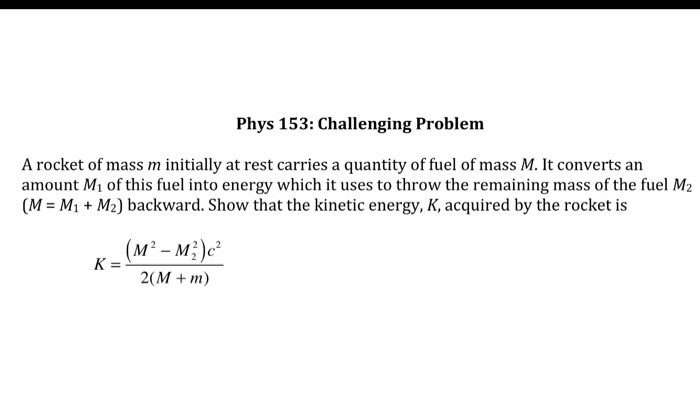 Solved A rocket of mass m initially at rest carries a | Chegg.com