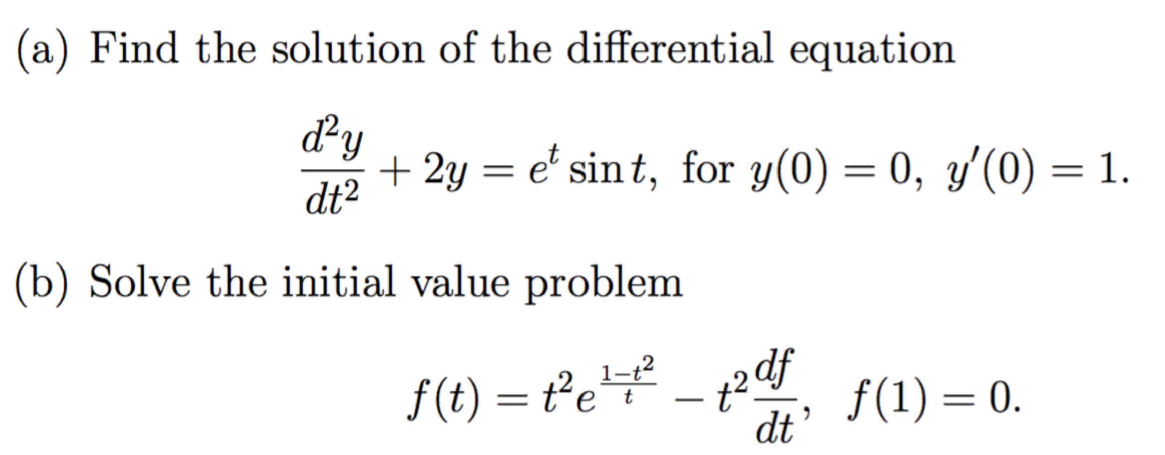 Solved Find the solution of the differential equation d^2 | Chegg.com