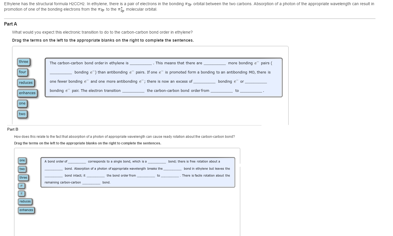 Solved Ethylene has the structural formula H2CCH2. In | Chegg.com