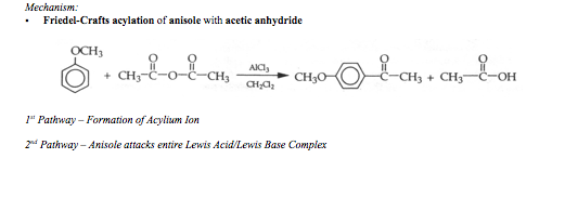 Solved Mechanism: Friedel -Crafts acylation of anisole with | Chegg.com