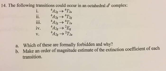 Solved The following transitions could occur in an | Chegg.com