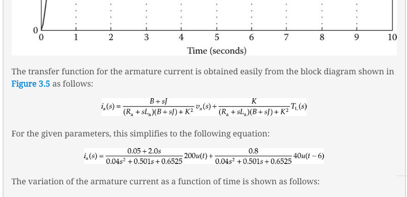 Solved 2. The electrical time constant of the armature | Chegg.com