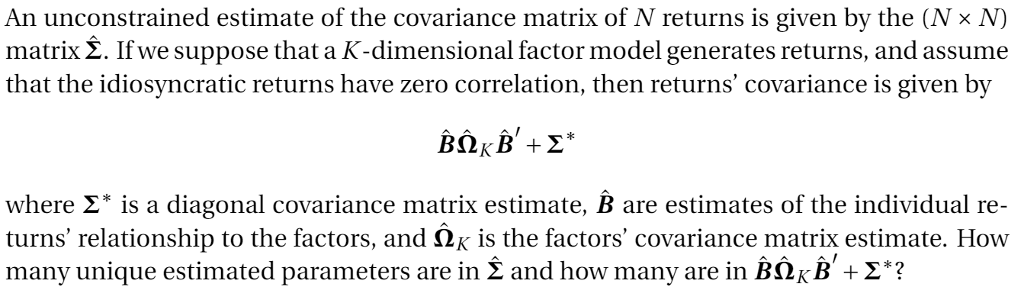 An unconstrained estimate of the covariance matrix of | Chegg.com