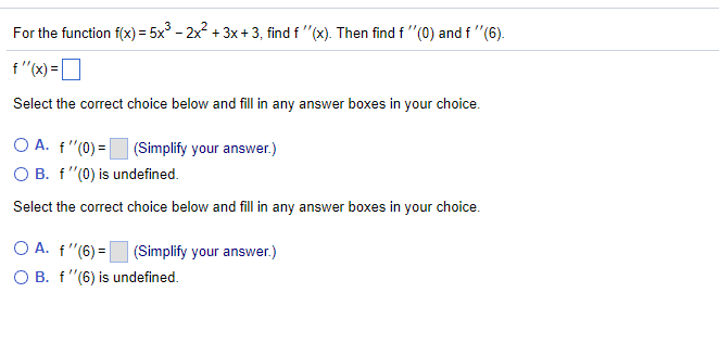 Solved For The Function F X 5x3 2x2 3x 3 Find F