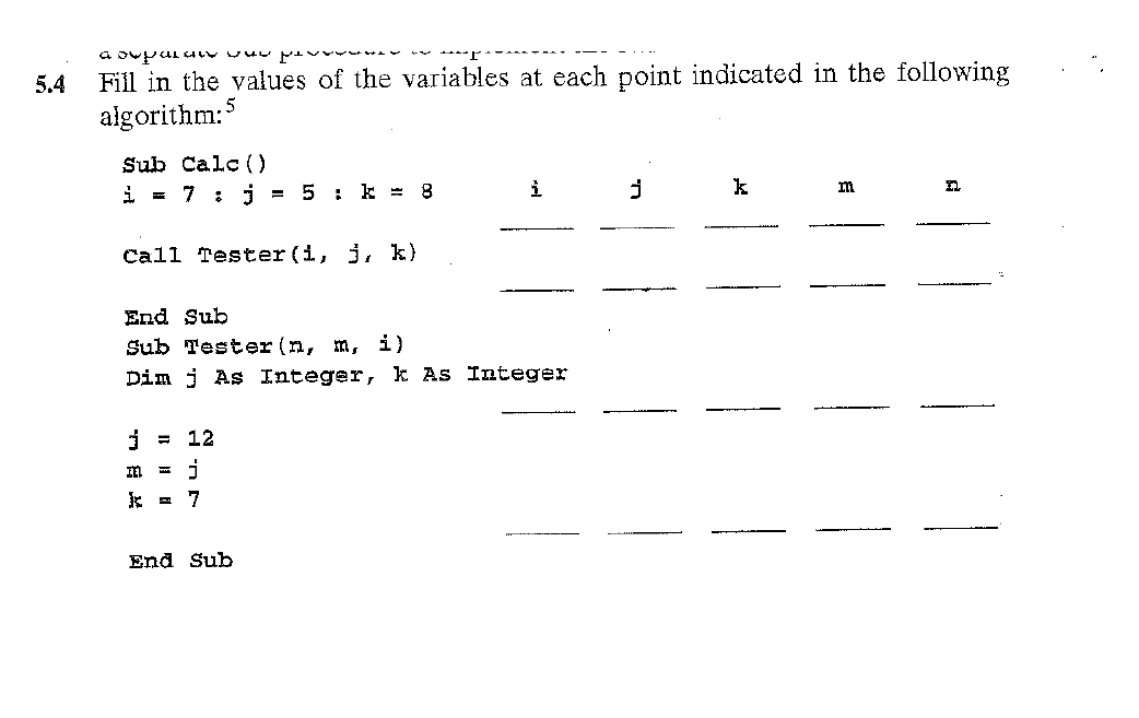 Solved Fill in the values of the variables at each point | Chegg.com
