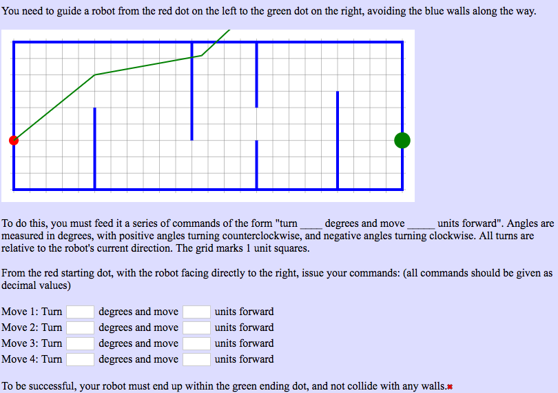 Solved You need to guide a robot from the red dot on the | Chegg.com