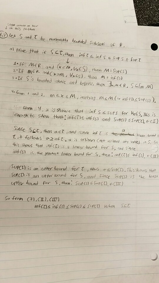 Solved Let S and T be nonempty bounded subsets of R. a) | Chegg.com