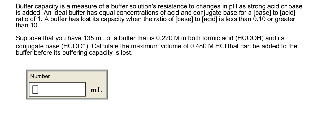 Solved Buffer capacity is a measure of a buffer solution's | Chegg.com
