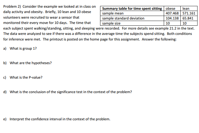 Solved Problem 2) Consider the example we looked at in class | Chegg.com