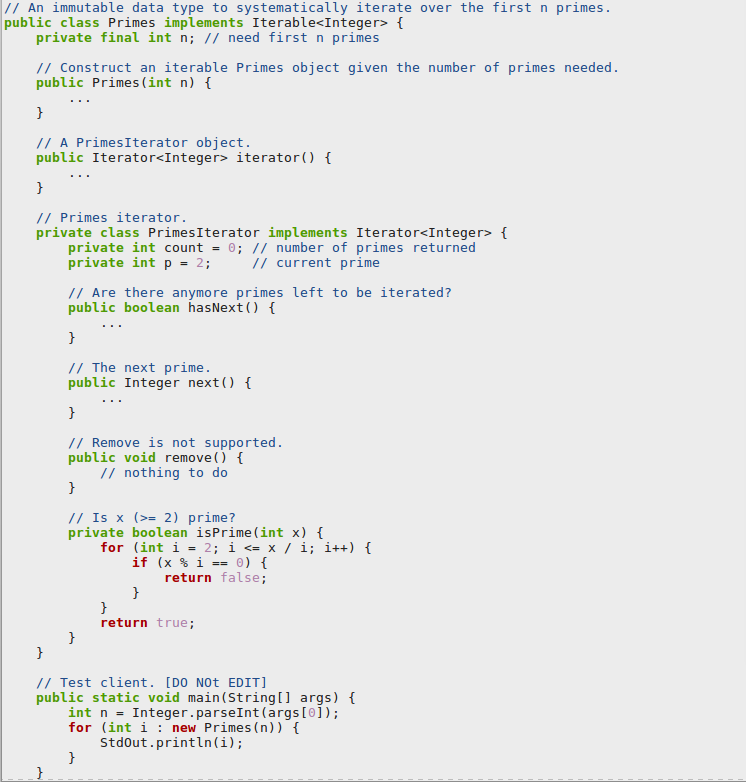 Solved An immutable data type to systematically iterate over | Chegg.com