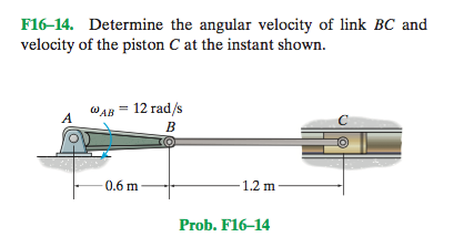 Solved Determine the angular velocity of link BC and | Chegg.com