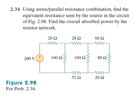 Solved Using series/parallel resistance combination, find | Chegg.com