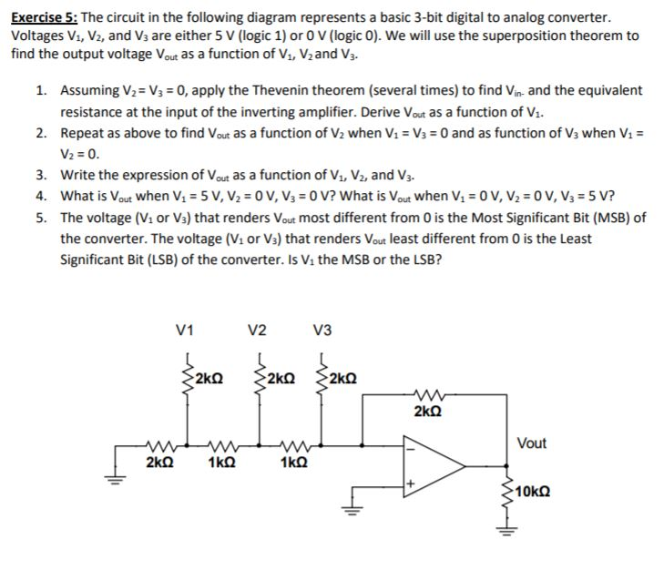 Solved Exercise5: The circuit in the following diagram | Chegg.com