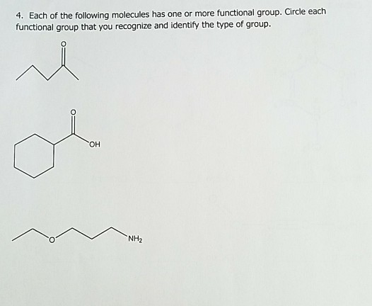 Solved 4. Each of the following molecules has one or more | Chegg.com