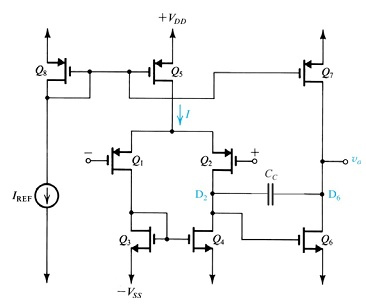 Solved The following circuit is a two-stage op-amp, which is | Chegg.com