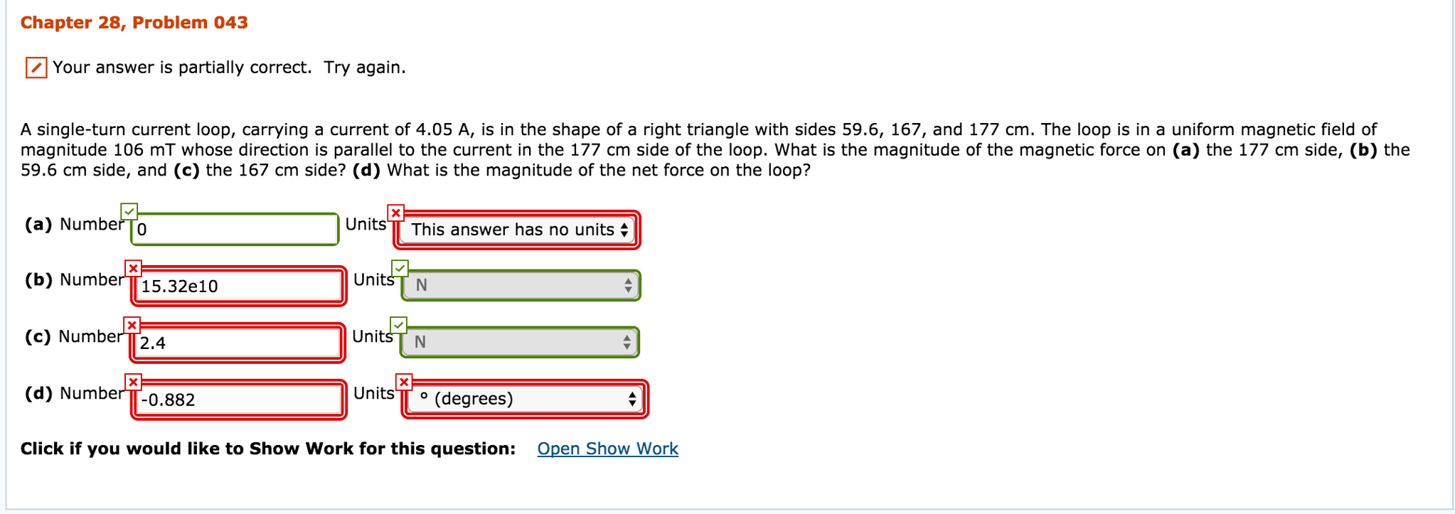 Solved A single-turn current loop, carrying a current of | Chegg.com