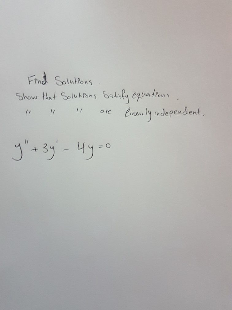 Solved Find Solut?ens irC aryindependent | Chegg.com