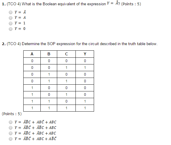 Solved What is the Boolean equivalent of the expression Y = | Chegg.com