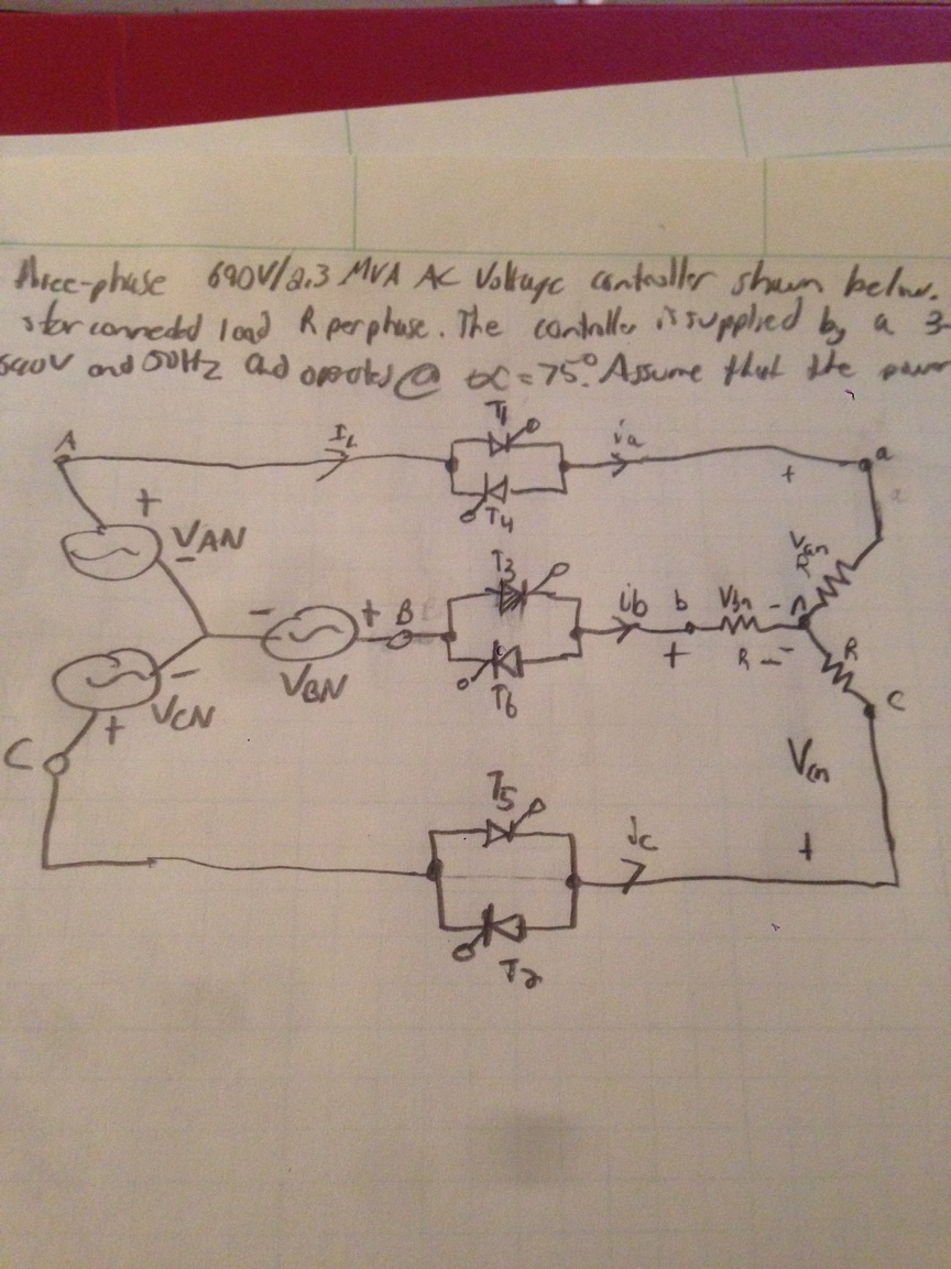 A three-phase 690 V/2.3 MVA AC voltage controller s | Chegg.com
