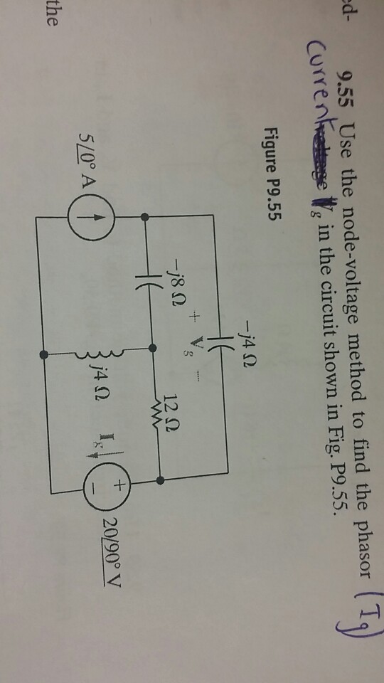 Solved Use the node-voltage method to find the phasor | Chegg.com
