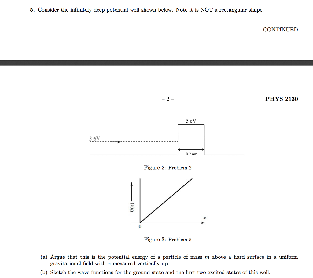 Consider the infinitely deep potential well shown | Chegg.com