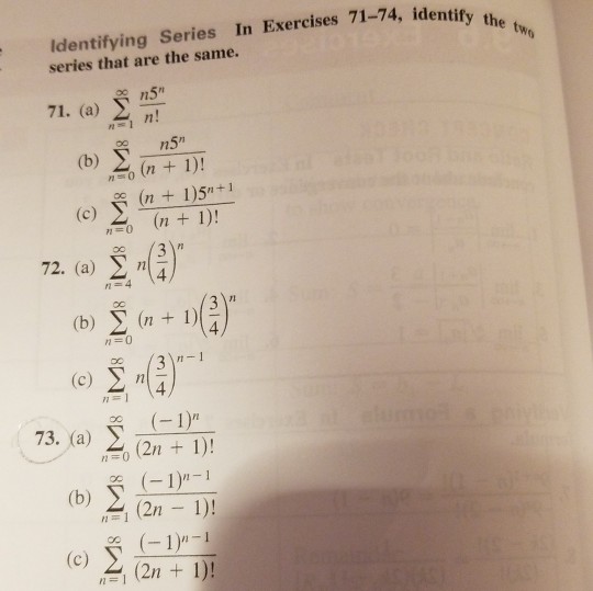 Solved Identifying Series In Exercises 71-74, identify | Chegg.com
