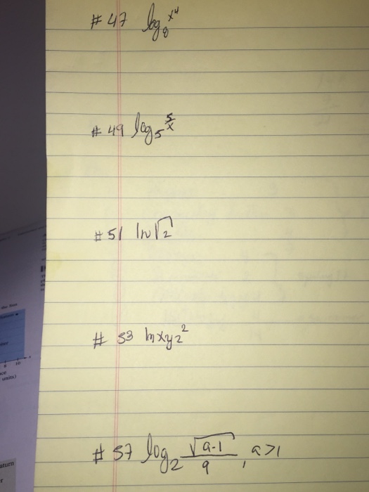 Solved Precalculus properties Of logarithms to expand | Chegg.com
