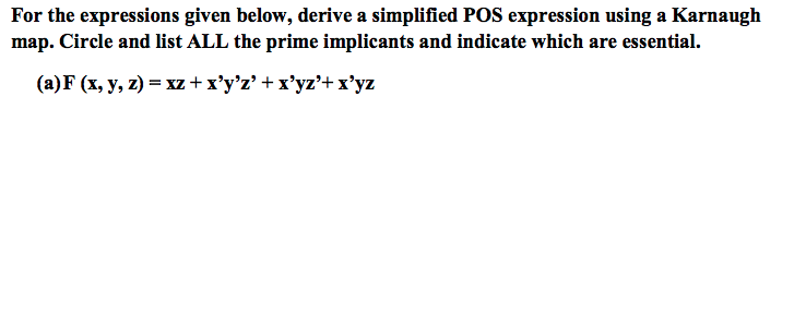 Solved For the expressions given below, derive a simplified | Chegg.com