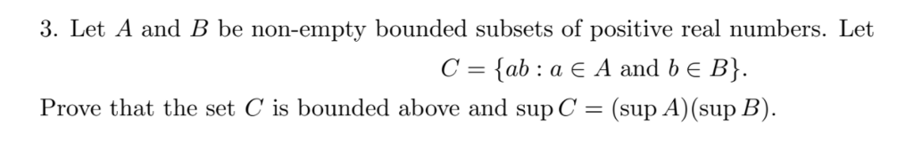 Solved 3. Let A and B be non-empty bounded subsets of | Chegg.com