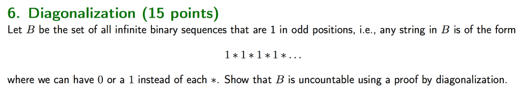 Solved 6. Diagonalization (15 points) Let B be the set of | Chegg.com