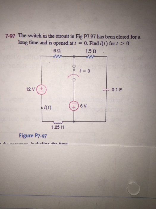 Solved The switch in the circuit has been closed for a long | Chegg.com