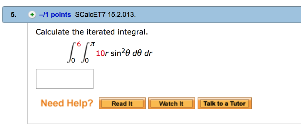 Solved Calculate the iterated integral.integral_0^6 | Chegg.com