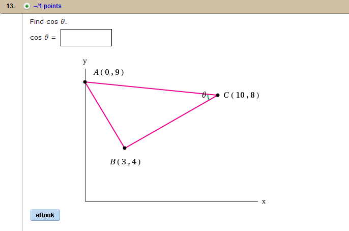 Solved Find the angle between the vectors. Use a calculator | Chegg.com