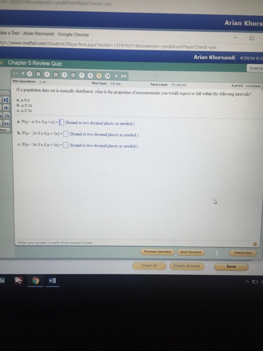 Solved If a population data set is normally distributed, | Chegg.com