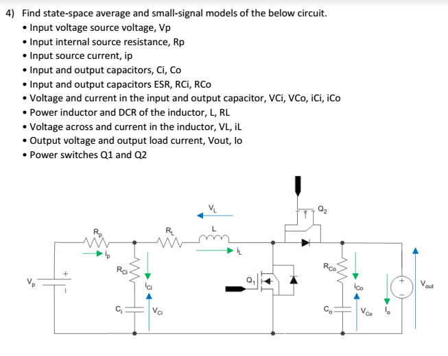 Solved Find state-space average and small-signal models of | Chegg.com