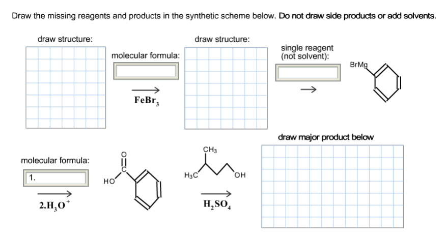 Solved Draw the missing reagents and products in the | Chegg.com