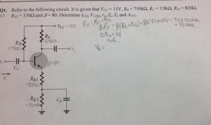 Solved Electrical EngineeringElectronics 1 Emitter-bias | Chegg.com