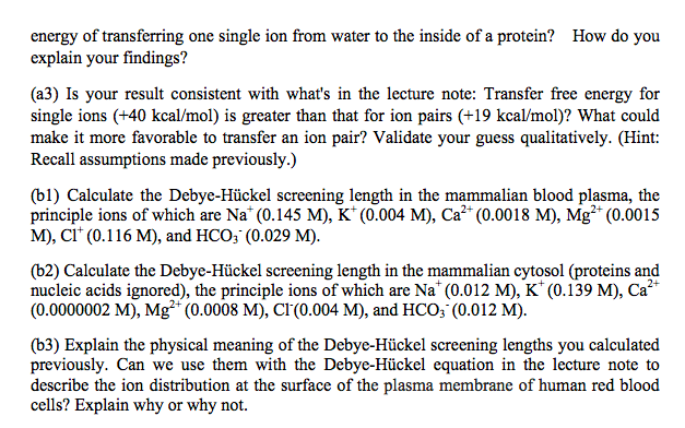 2. The Born equation and the Debye-Hückel equation | Chegg.com