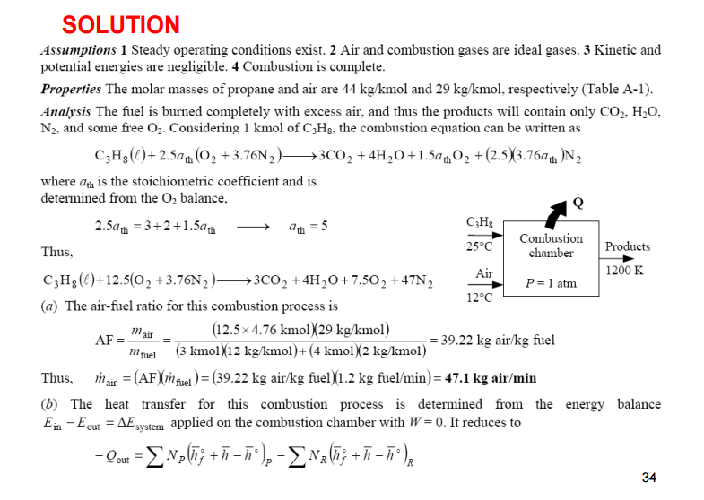 2. Propane gas (C3HS) enters a steady-flow combustion | Chegg.com