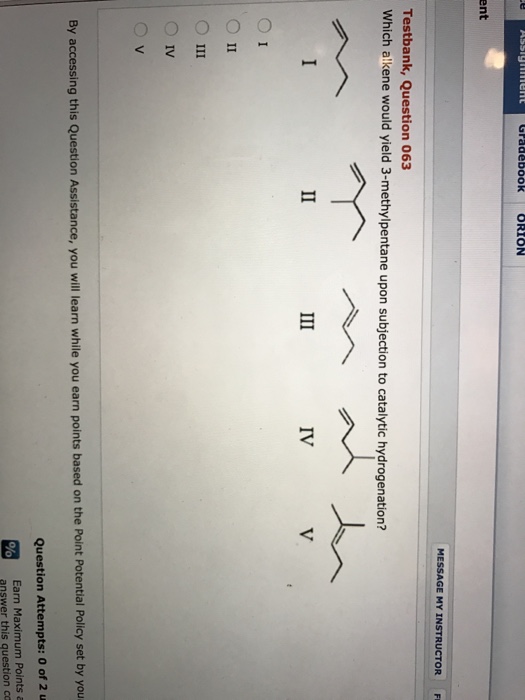 Solved Which alkene would yield 3-methylpentane upon | Chegg.com