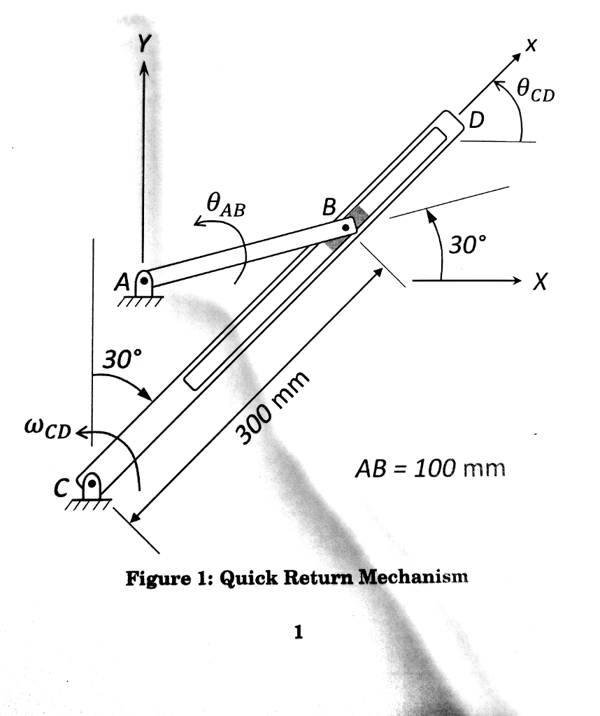 Solved Problem Statement The "quick return” mechanism of | Chegg.com