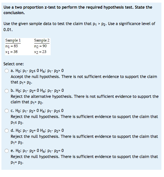 Solved Use a two proportion z - test to perform the required | Chegg.com
