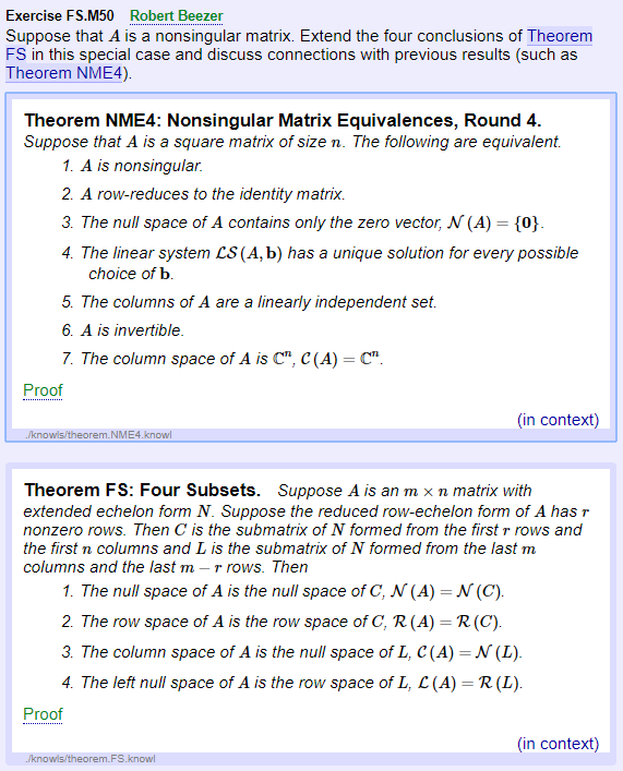 Exercise FS.M50 Robert Beezer Suppose that A is a | Chegg.com