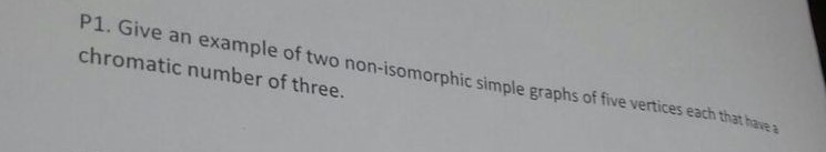 Solved P1. Give an example of two non-isomorphic simple | Chegg.com