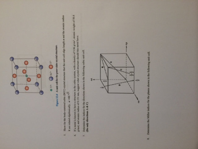 Solved A unit cell for the crystal structure Show for the | Chegg.com