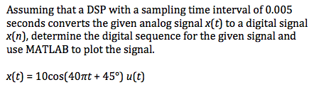 Solved Assuming that a DSP with a sampling time interval of | Chegg.com